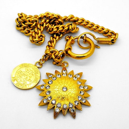 Bros Rantai Baju Beskap Jawa Lambang Matahari - Pusaka Dunia