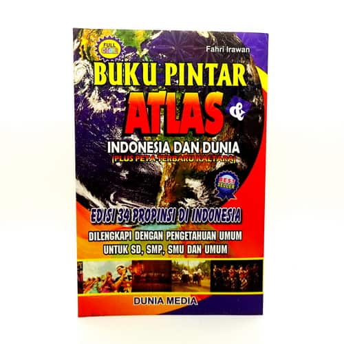 Buku Atlas Indonesia Dan Dunia Plus Peta Terbaru Kaltara - Pusaka Dunia