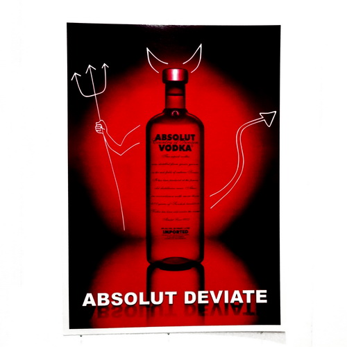 Poster Absolut Vodka Deviate - Pusaka Dunia