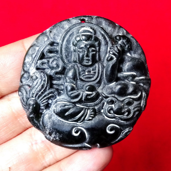 Liontin Batu Giok Budha Hoki Keberuntungan - Pusaka Dunia