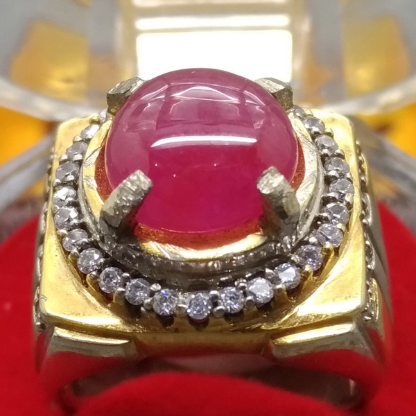 Cincin Mustika Merah Delima Bertuah Koleksi Sesepuh - Pusaka Dunia