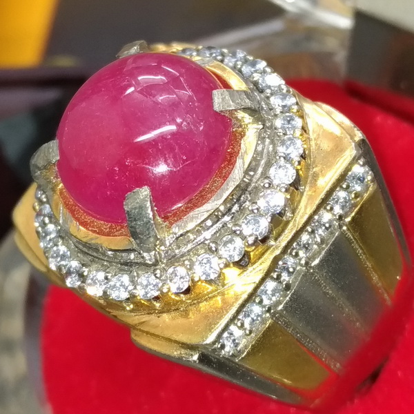 Cincin Mustika Merah Delima Bertuah Koleksi Sesepuh - Pusaka Dunia