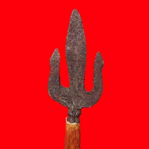 Tombak Trisula Kuno Asli Bertuah - Pusaka Dunia