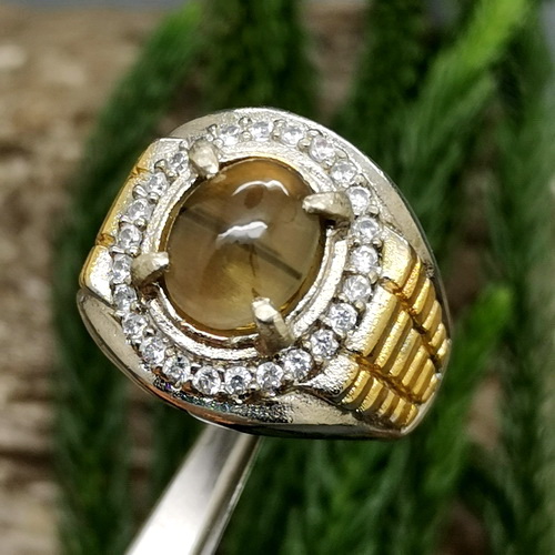 Cincin Batu Mata Kucing Kendit Hitam | Pusaka Dunia