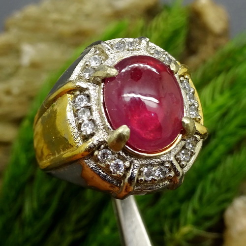 Cincin Merah Delima Asli Tarikan Gaib - Pusaka Dunia