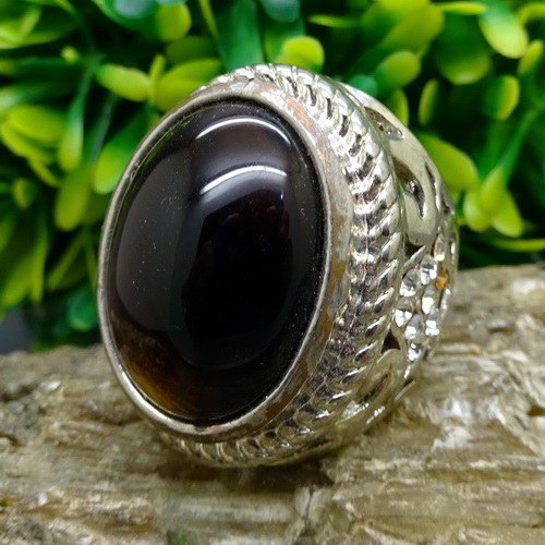 Cincin Mustika Multifungsi Kecubung Kopi Bertuah - Pusaka Dunia